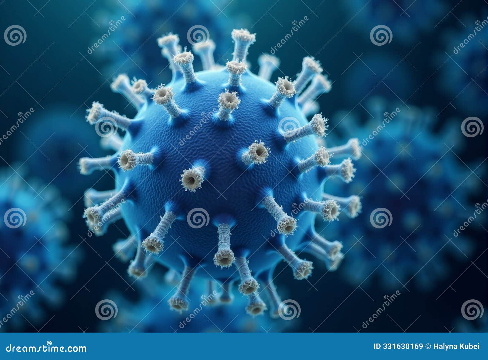 Spherical Spiral Virus Bacteria on the Background Stock Image - Image ...