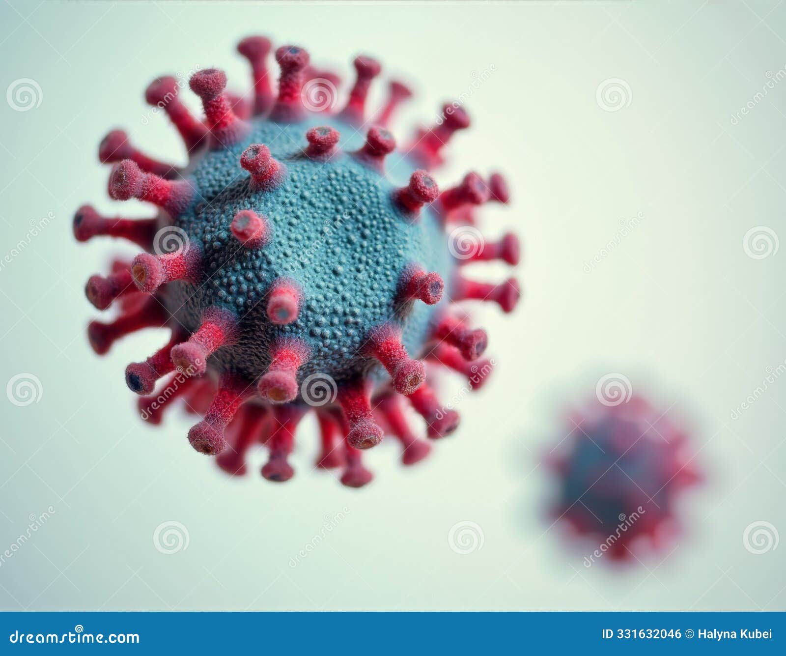 Spherical Spiral Virus Bacteria on the Background Stock Illustration ...