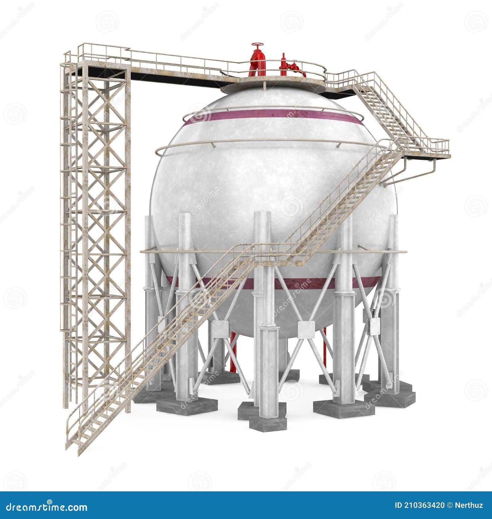 Spherical Gas Tank Outline. Vector | CartoonDealer.com #143414030