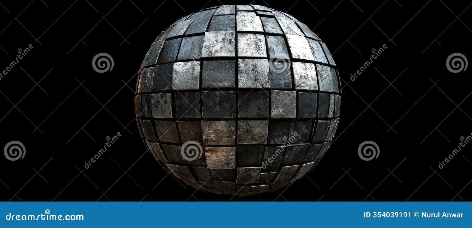 SPHERICAL STRUCTURE MADE of METAL TILES Stock Illustration ...