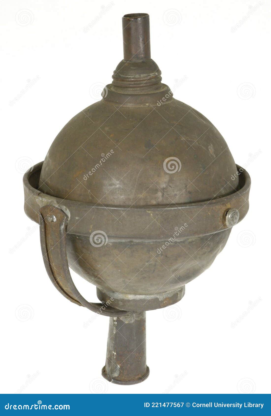 Spherical, Swivel-mounted Brass And Tin Torch Light Picture. Image ...