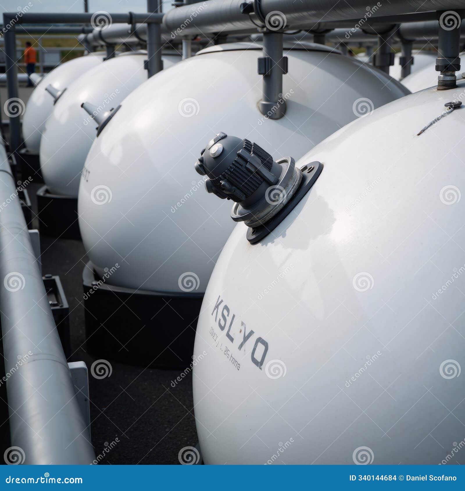 Spherical Tank Hydrogen Plant Featuring BPVC Equipment Stock Image ...