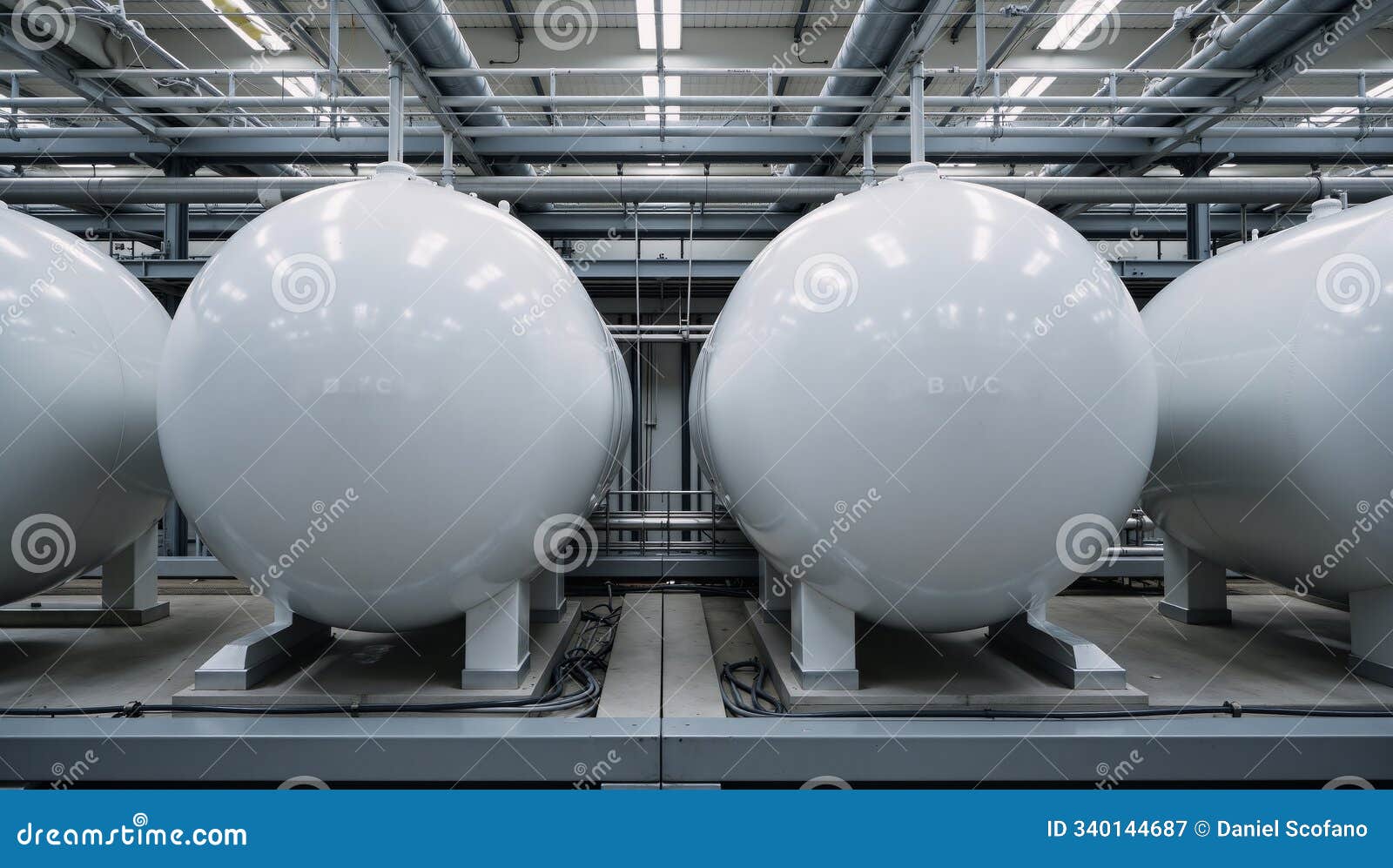 Spherical Tank Hydrogen Plant Featuring BPVC Equipment Stock Image ...