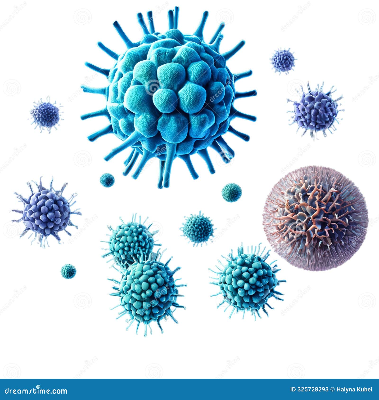 Spherical Virus on the Alpha Transparent Background Stock Image ...
