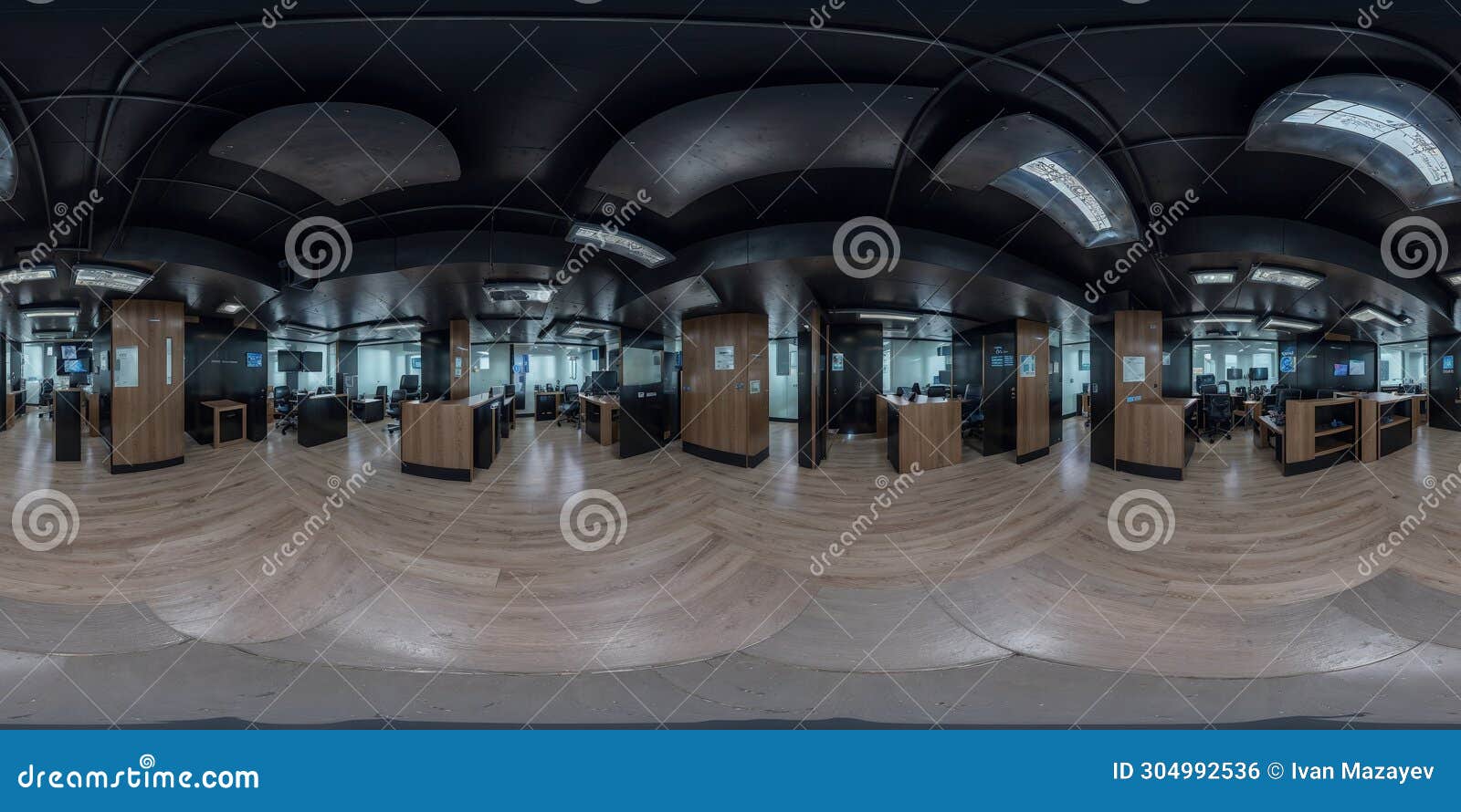 Equirectangular Panorama 360 Degrees Interior of Office Stock Photo ...