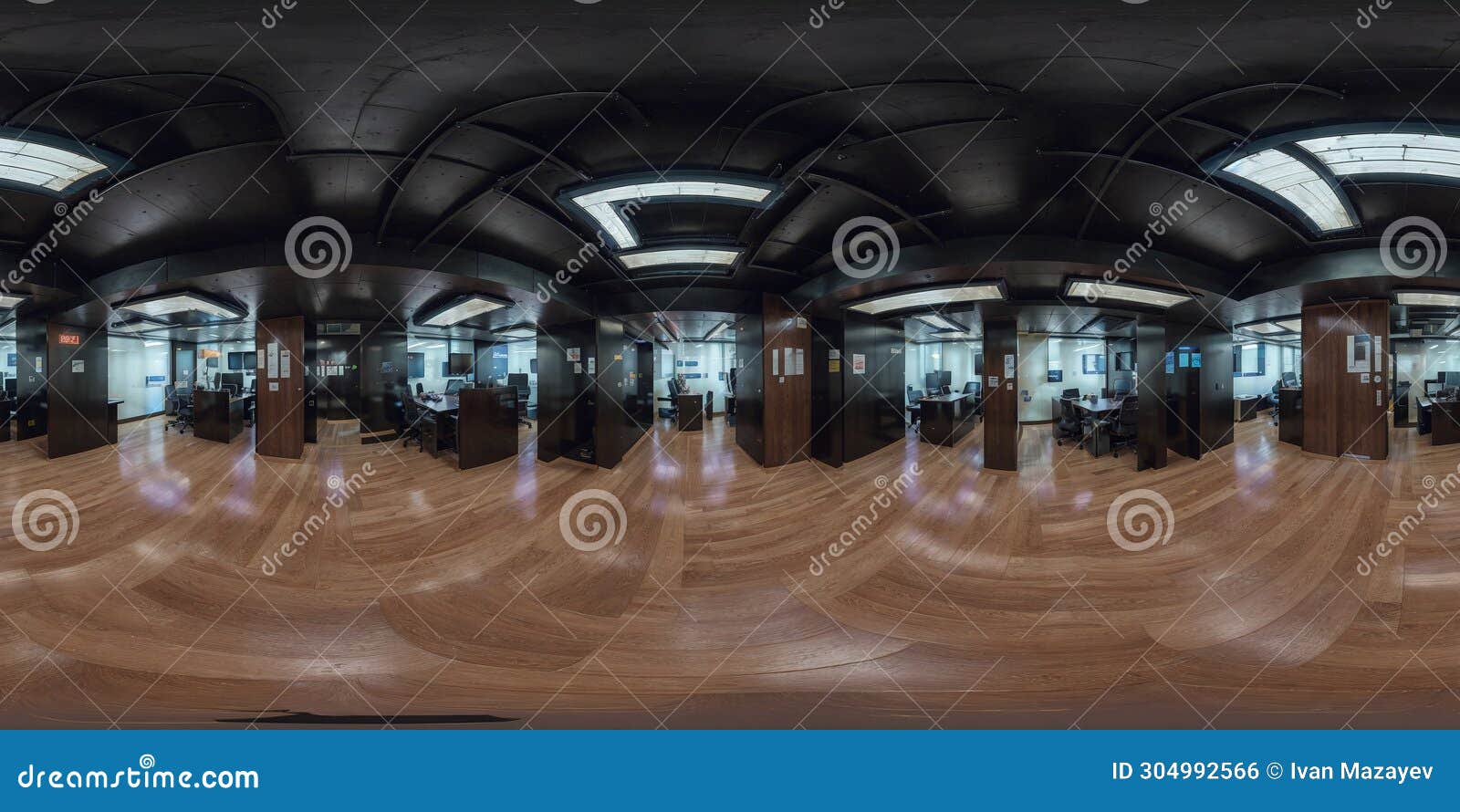 Equirectangular Panorama 360 Degrees Interior of Office Stock Photo ...