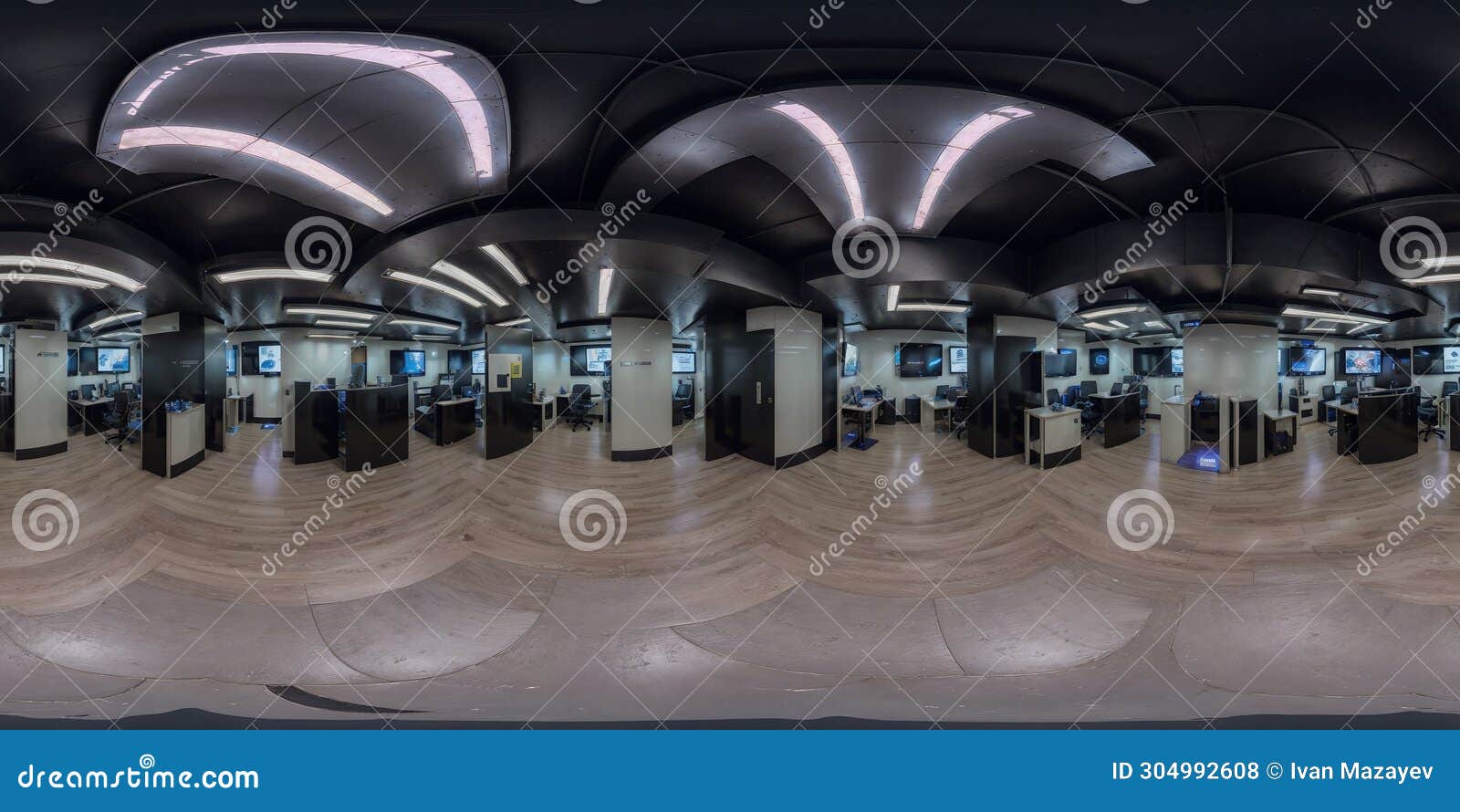 Equirectangular Panorama 360 Degrees Interior of Office Stock Photo ...