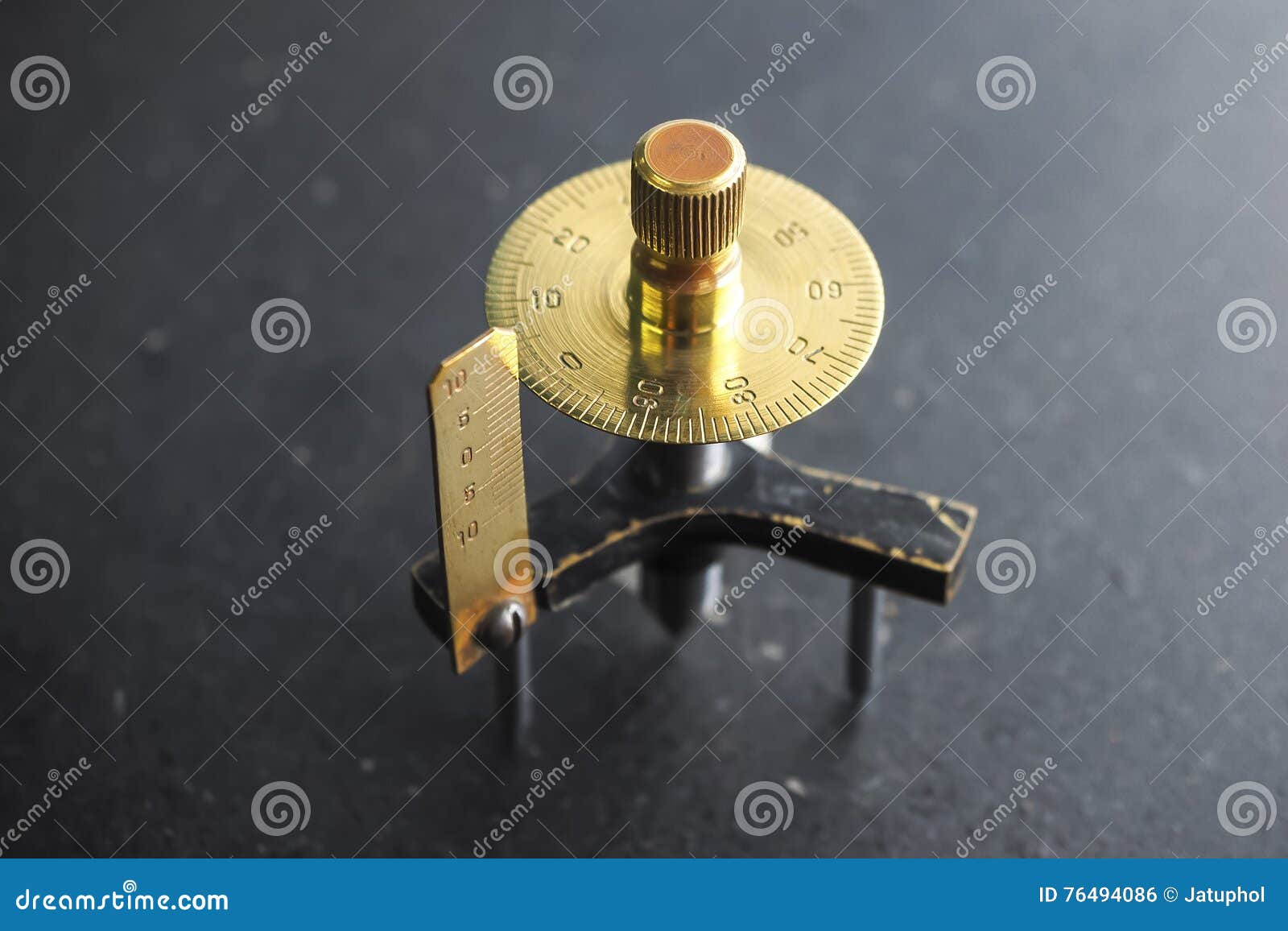 Spherometer Made from Brass Stock Photo - Image of circle, radius: 76494086
