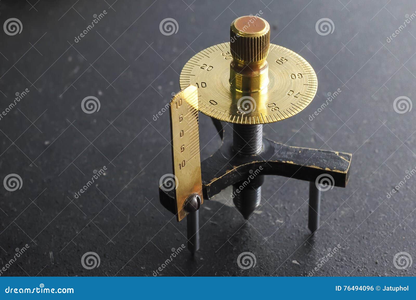 Spherometer Made from Brass Stock Photo - Image of opticians ...