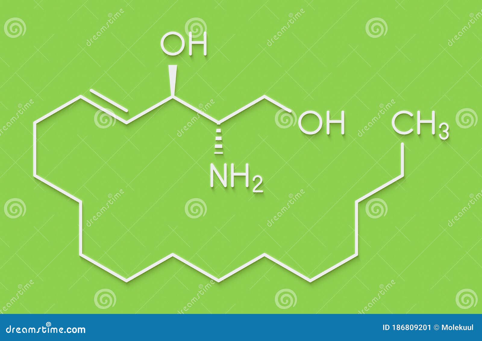 Fingolimod Multiple Sclerosis (MS) Drug Molecule Stock Image ...