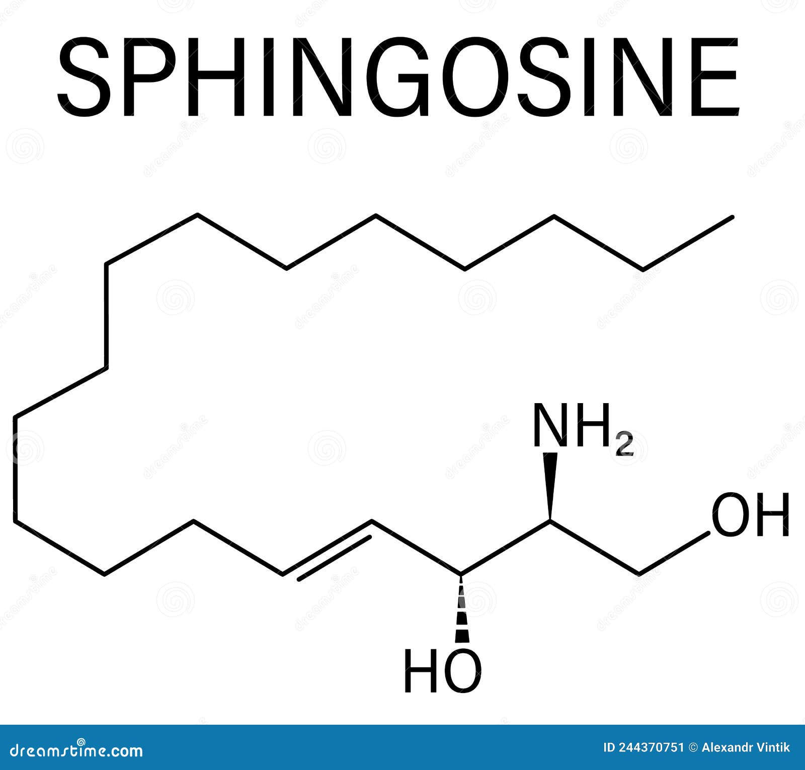 Sphingosine Lipid Molecule. Skeletal Formula. Royalty-Free Stock ...