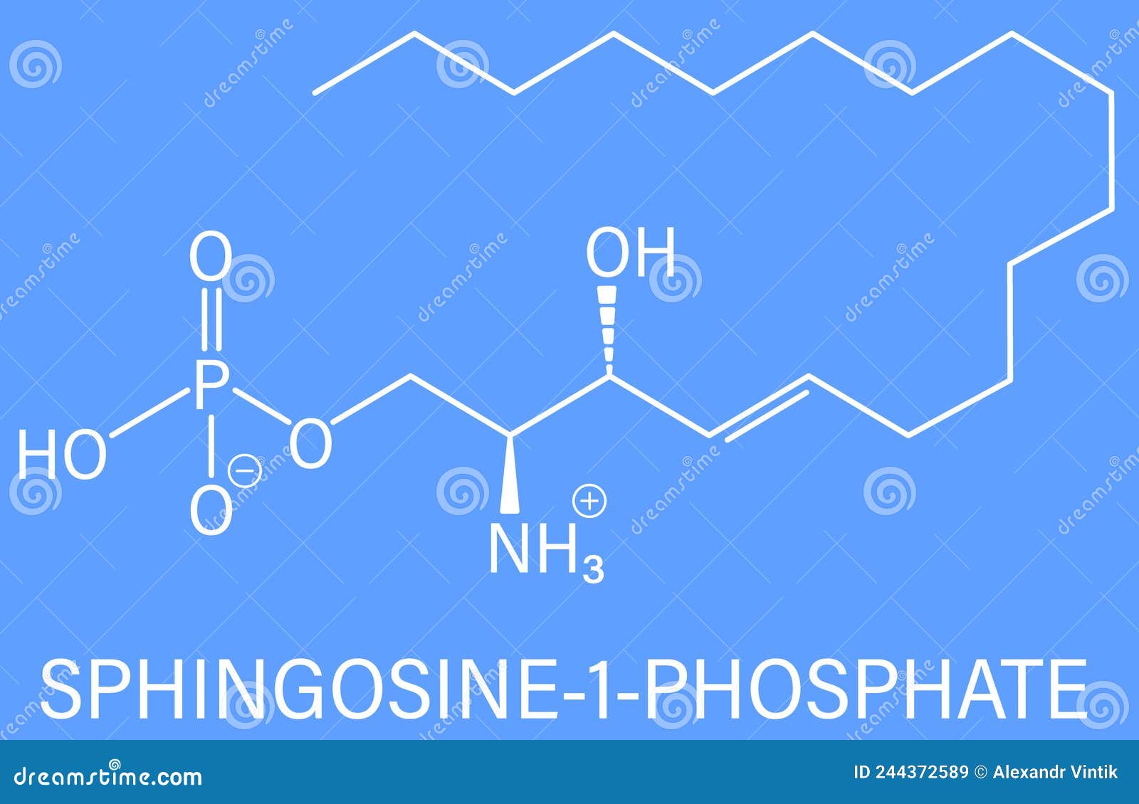 Sphingosine-1-phosphate Molecule Stock Vector - Illustration of formula ...