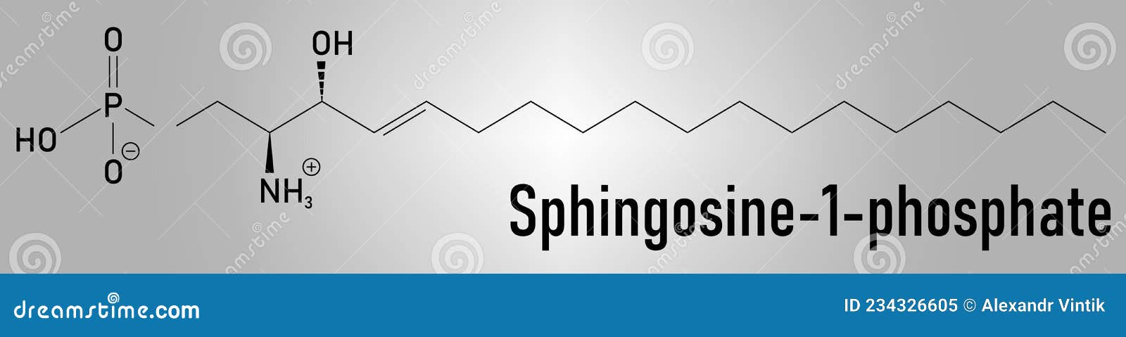 Sphingosine-1-phosphate Or S1P Signaling Molecule. Skeletal Formula ...