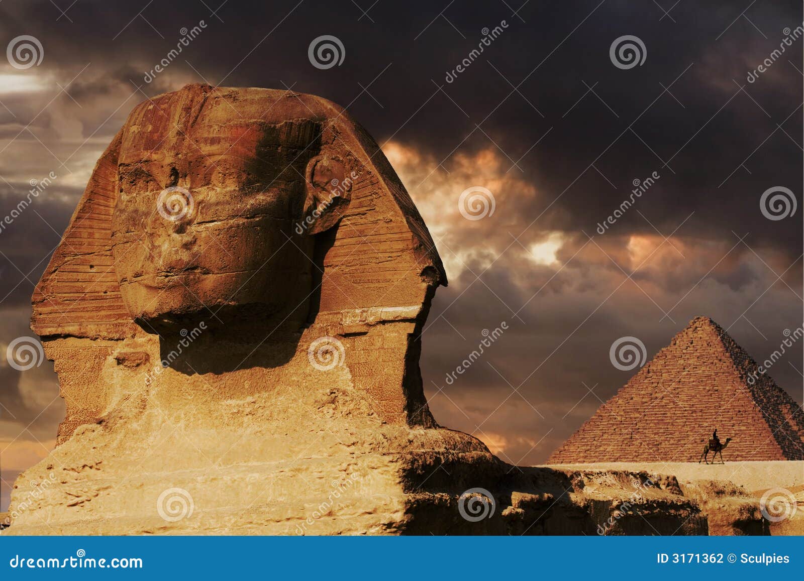 Sphinx stock photo. Image of pyramid, landmark, giza, sphinx - 3171362