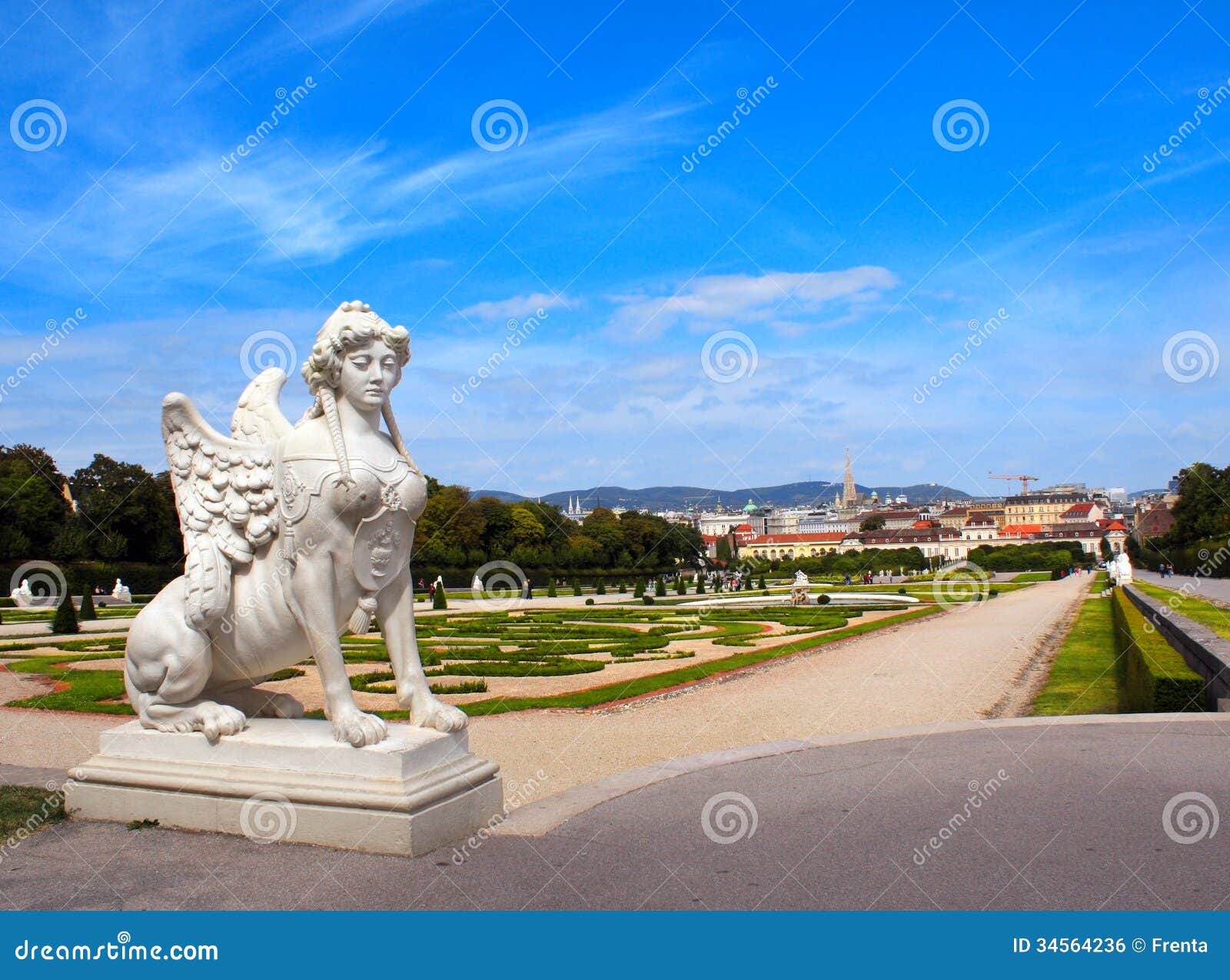 Sphinx for Belvedere Garden, Vienna Stock Photo - Image of historical ...