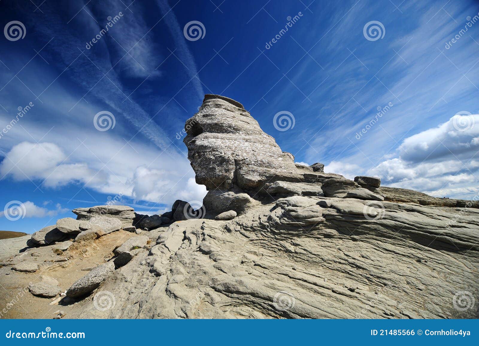 Sphinx of Bucegi in Romania Stock Photo - Image of carpati, mountains ...
