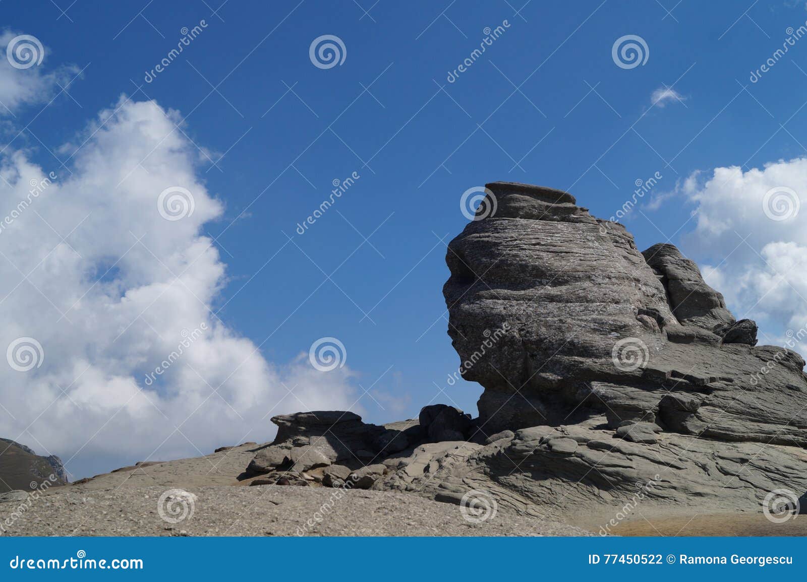 Sphinx of Bucegi, Romania stock photo. Image of travel - 77450522