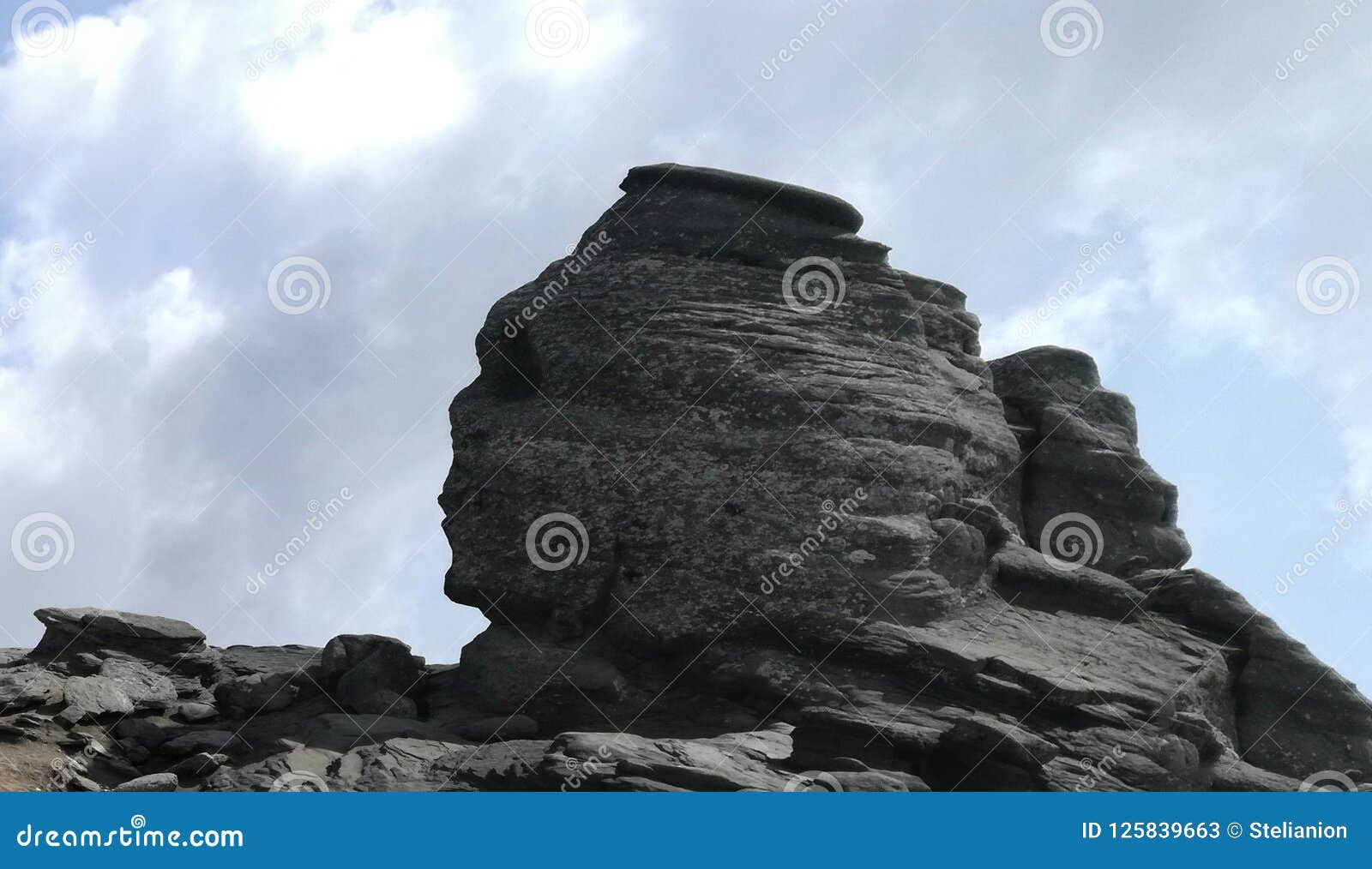 Sphinx in Bucegi Romania stock image. Image of scenic - 125839663