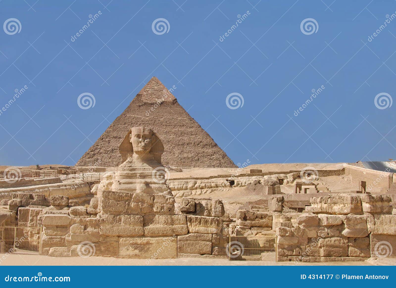 The Sphinx And The Chephren Pyramid Picture. Image: 4314177