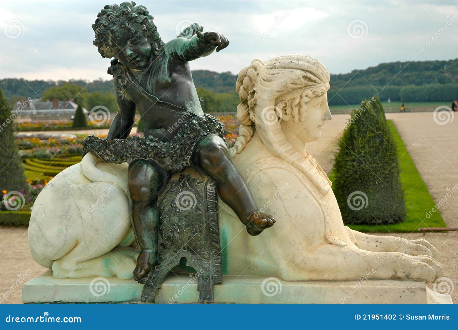 Sphinx and Cupid at Versailles Stock Photo - Image of french, travel ...