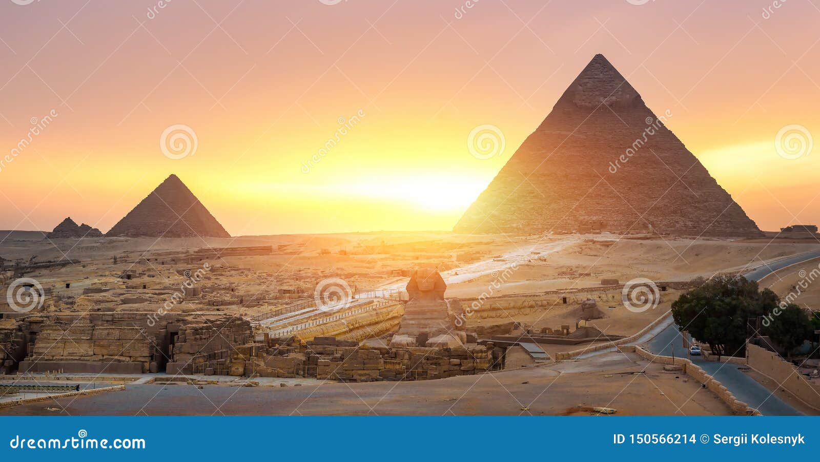 Sphinx in desert of Cairo stock photo. Image of mystical - 150566214