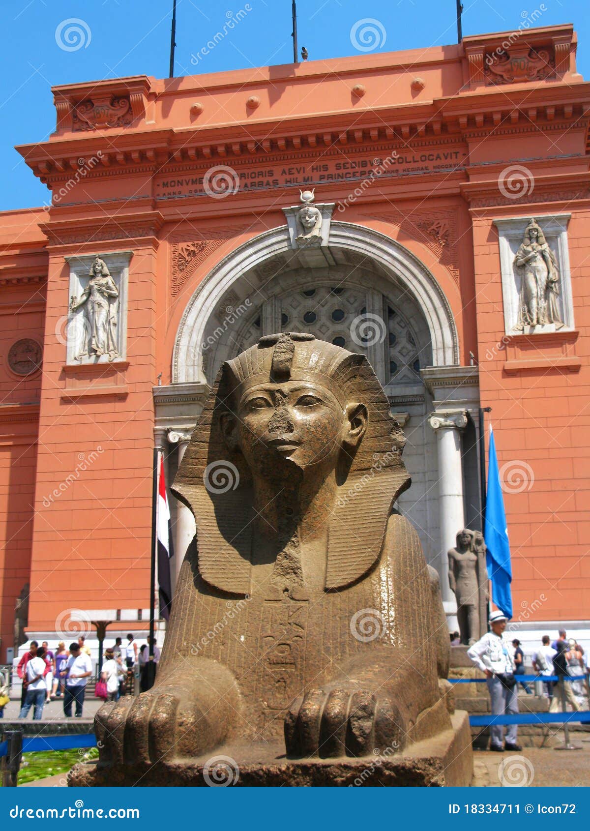 Sphinx at the Egyptian Museum, in Tahrir Sq, Cairo Editorial Photo ...