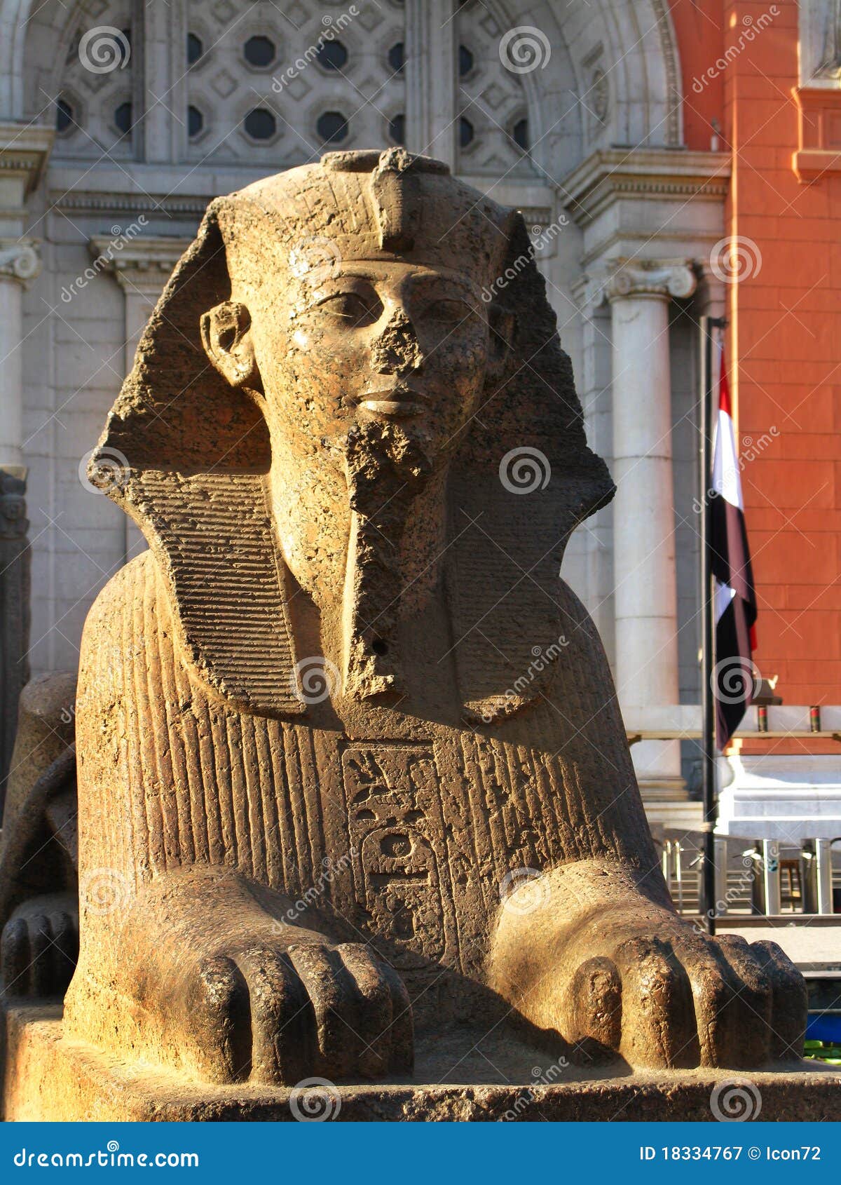 Sphinx at the Egyptian Museum, in Tahrir Sq, Cairo Stock Image - Image ...