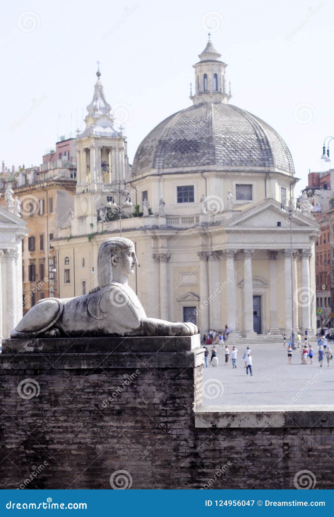 Sphinx in Front of the Cathedral in Rome Stock Image - Image of ...