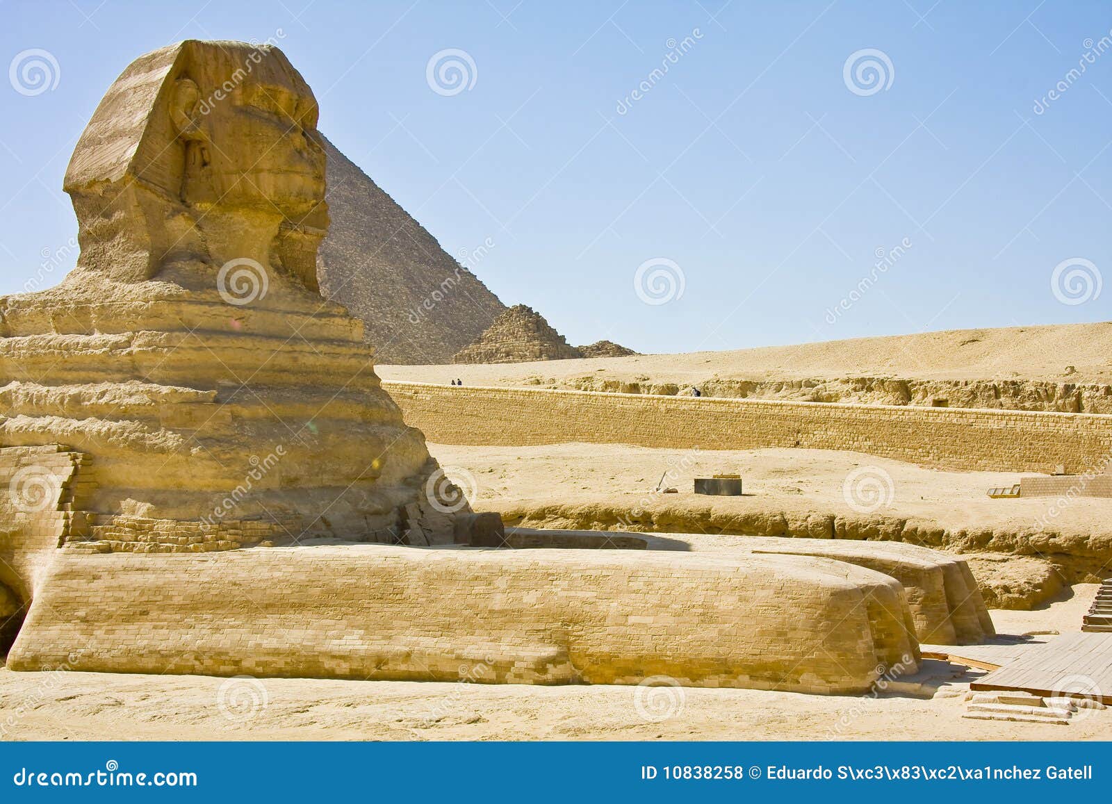 Sphinx of Giza stock photo. Image of color, desert, pylon - 10838258