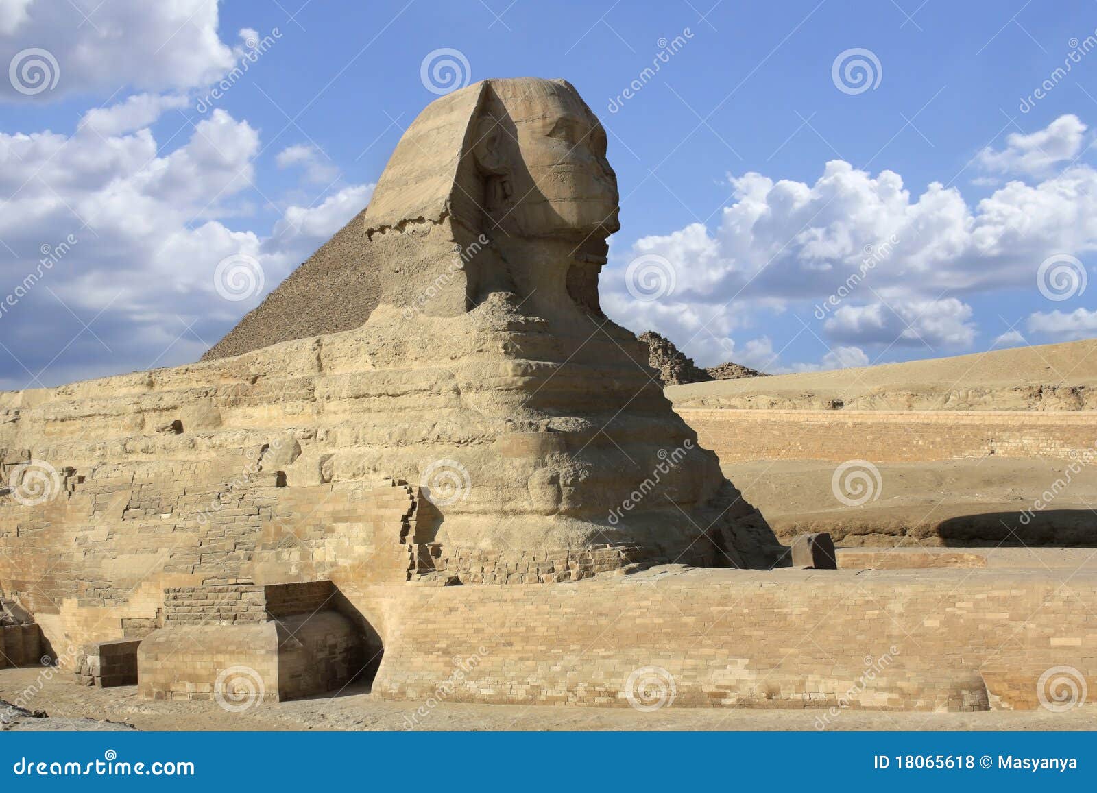Sphinx And Giza Pyramids Stock Photography | CartoonDealer.com #3073844