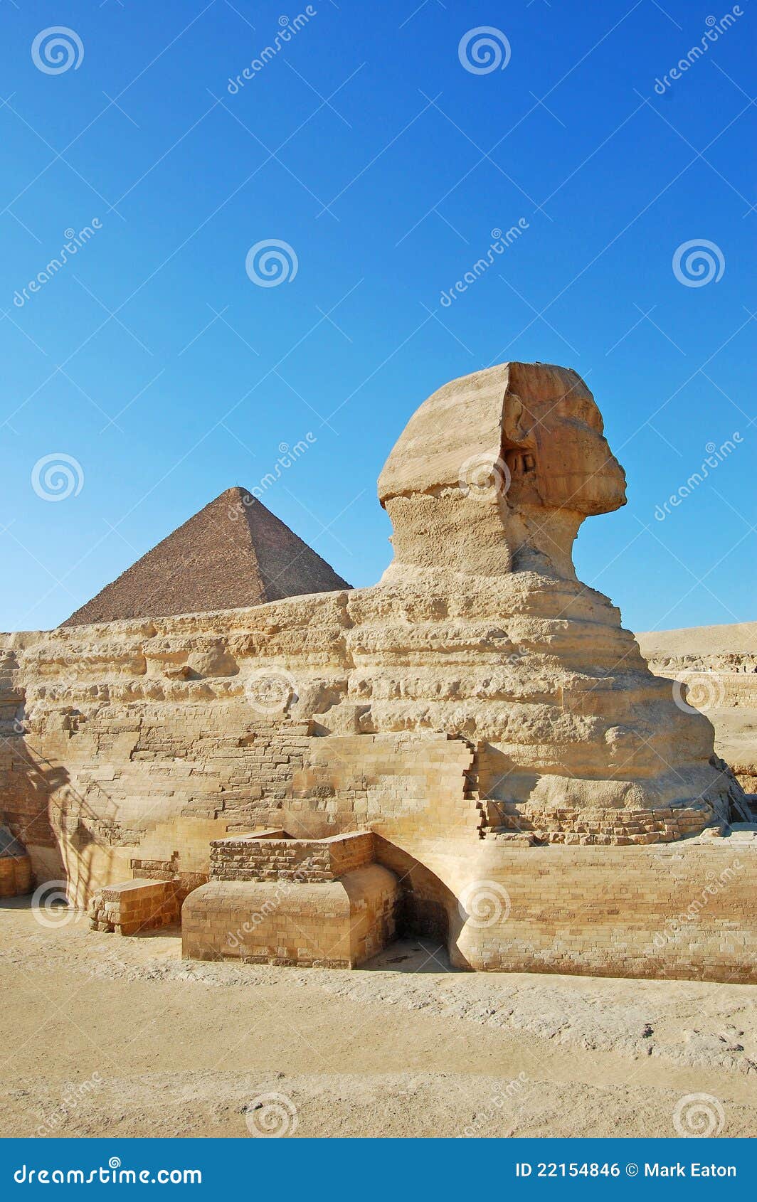 The Sphinx at Giza, Egypt stock photo. Image of history - 22154846
