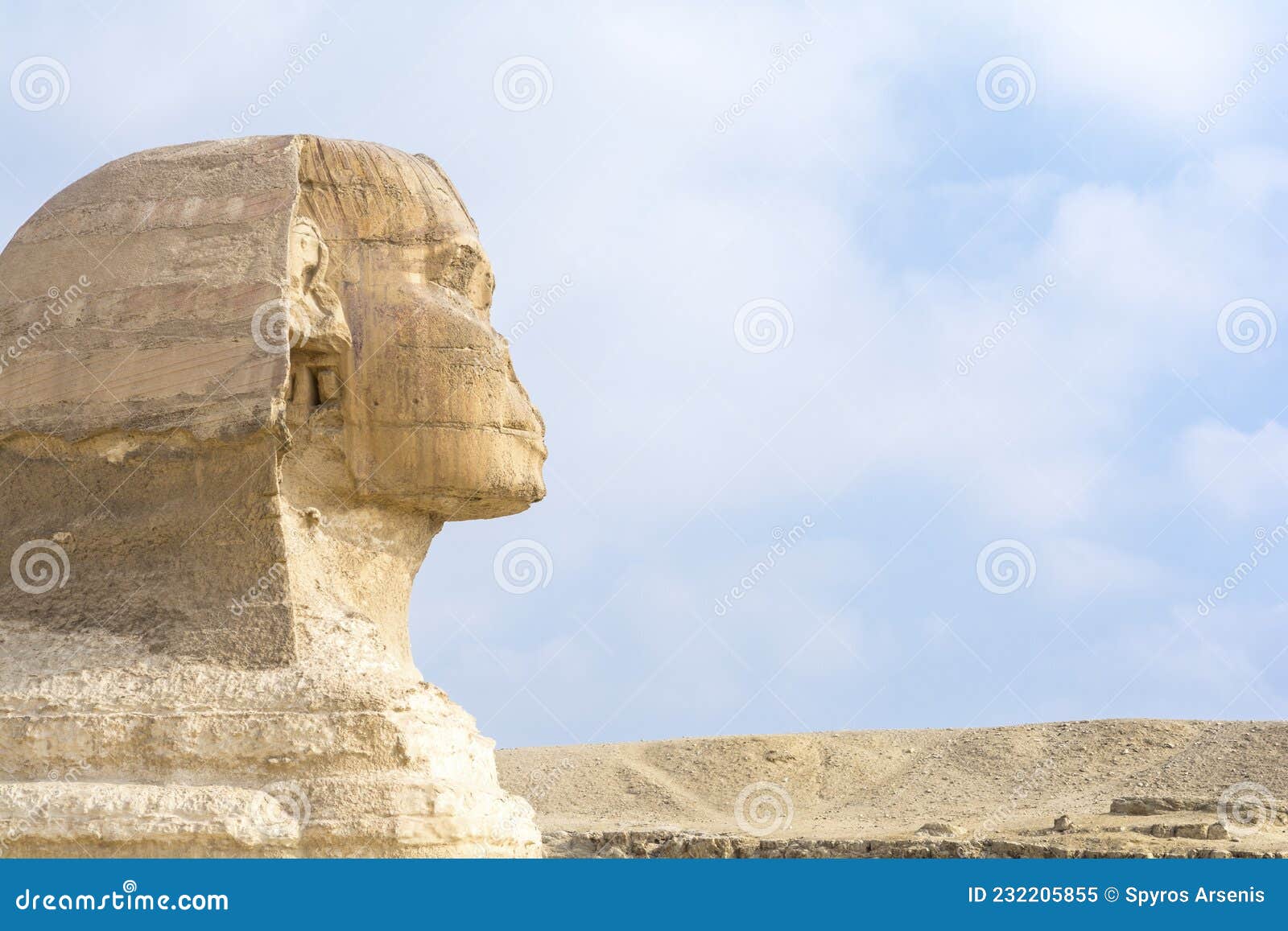 Sphinx in Giza Pyramid Complex, Egypt Stock Image - Image of great ...