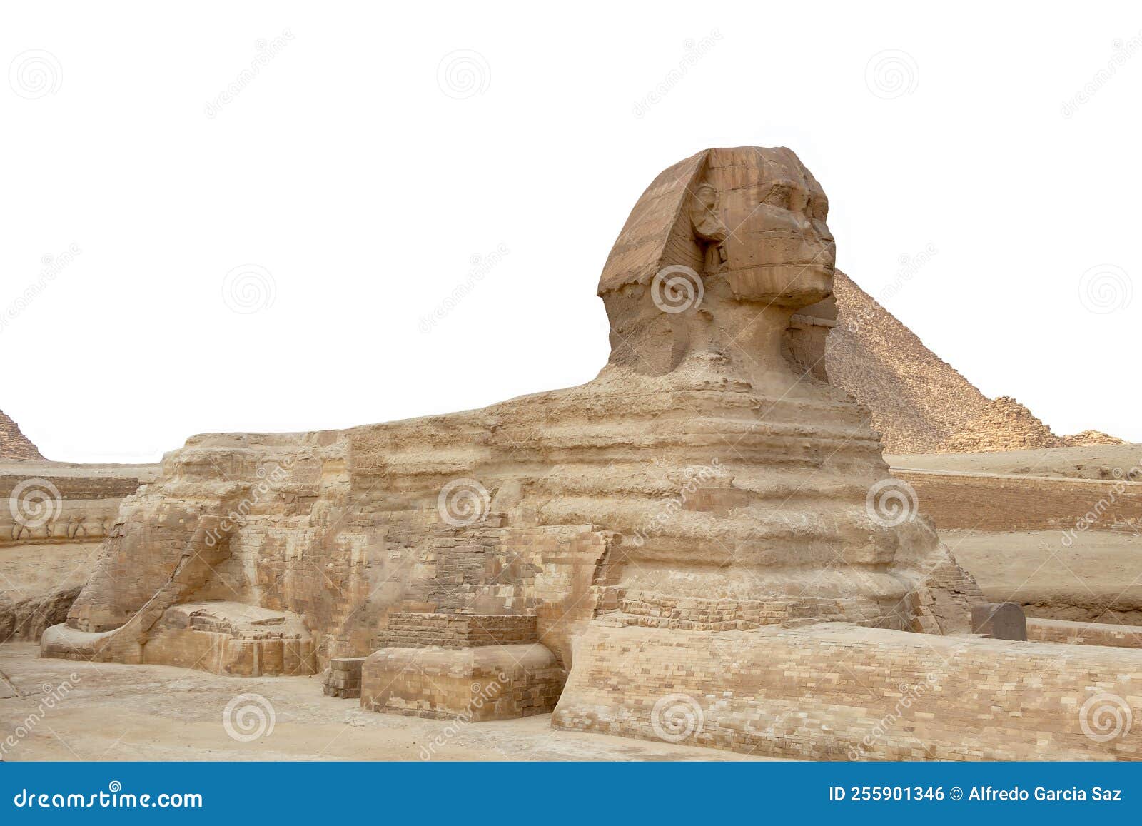 The Sphinx in Giza Pyramid Complex Isolated Stock Photo - Image of ...