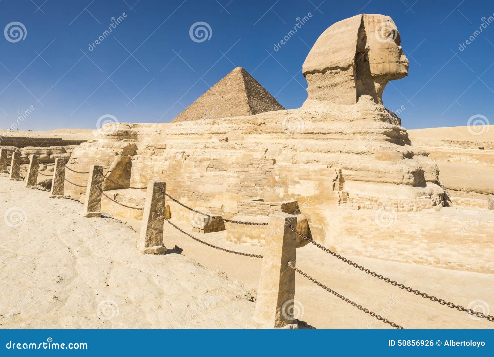 The Sphinx Great Pyramids Of The Giza Plateau Stock Photography ...