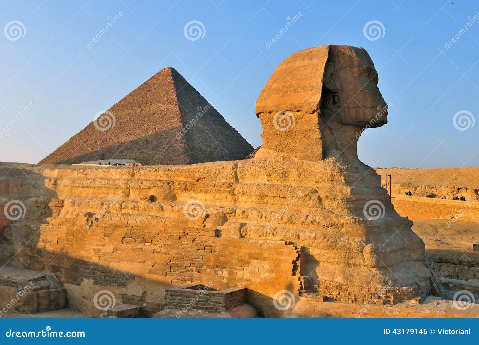 Sphinx and the Great Pyramids,Cairo Stock Photo - Image of giza ...