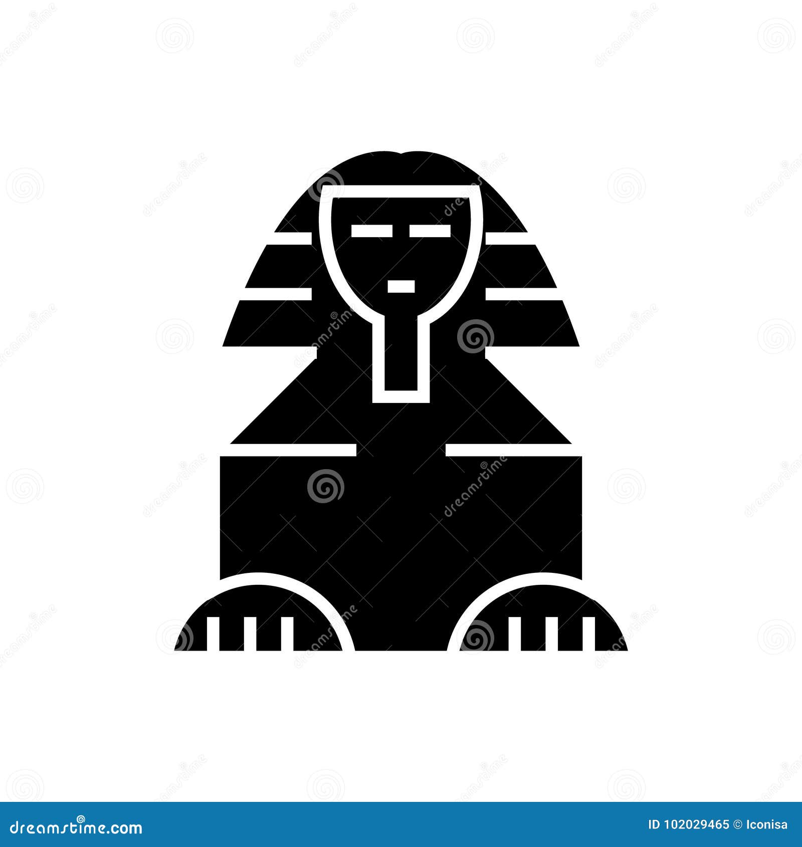 Sphinx Icon. Ancient Egypt Symbol. Old Manuscript Sign Cartoon Vector ...