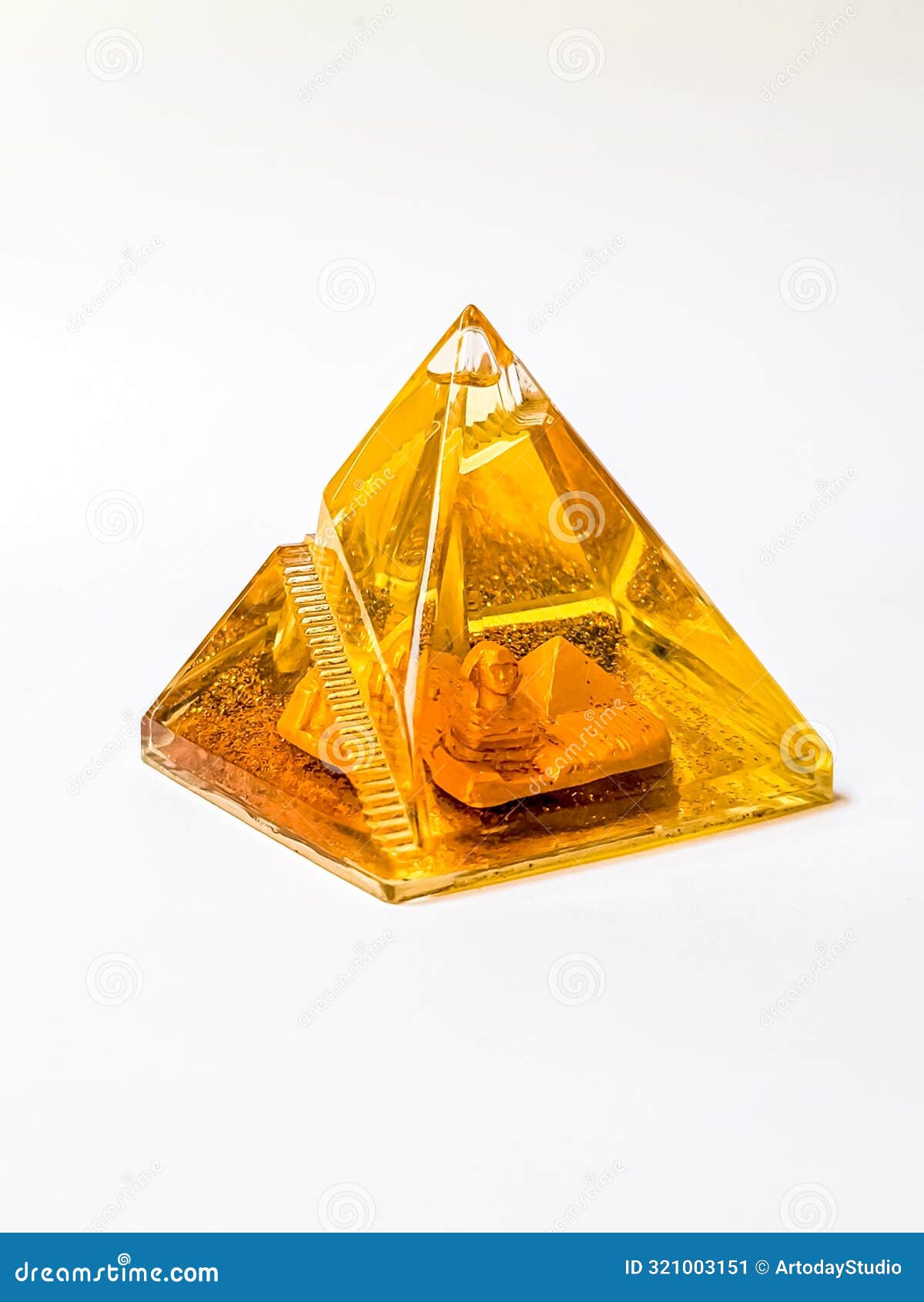 Sphinx Inside Glass Pyramid Stock Image - Image of luxury, transparent ...