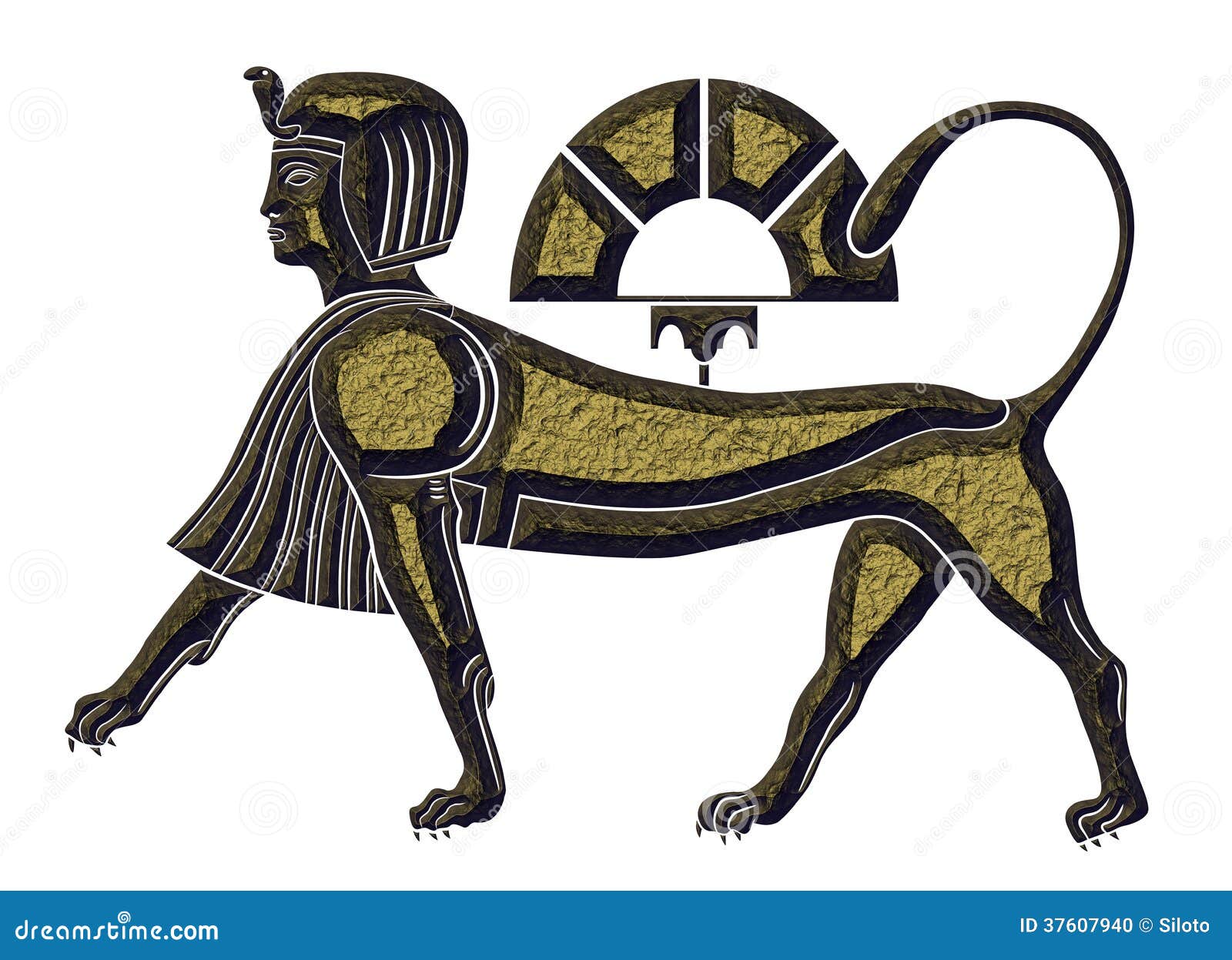 Sphinx - Mythical Creature of Ancient Egypt Stock Illustration ...