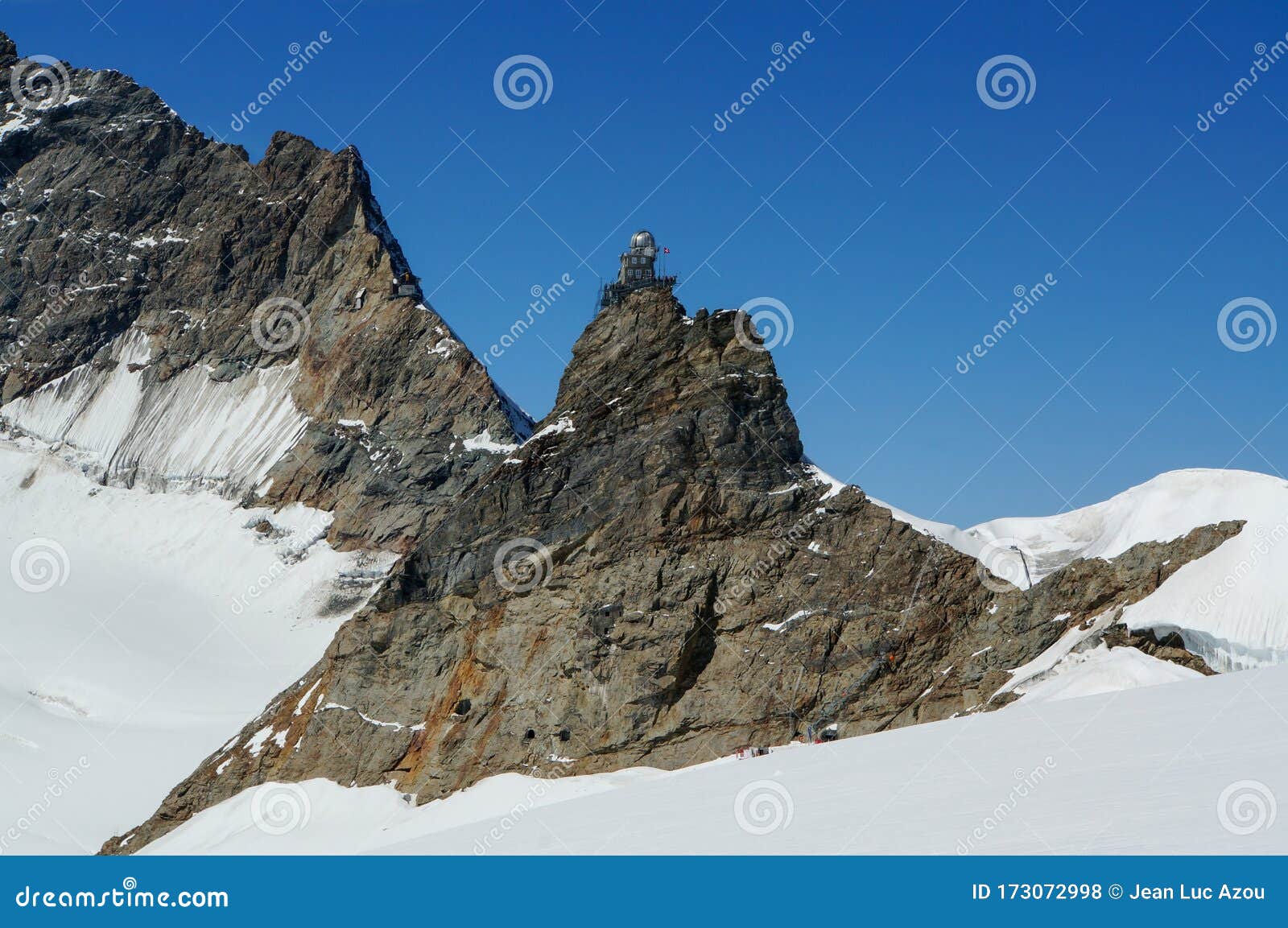 Sphinx Observatory at Jungfraujoch Stock Photo - Image of alpine ...