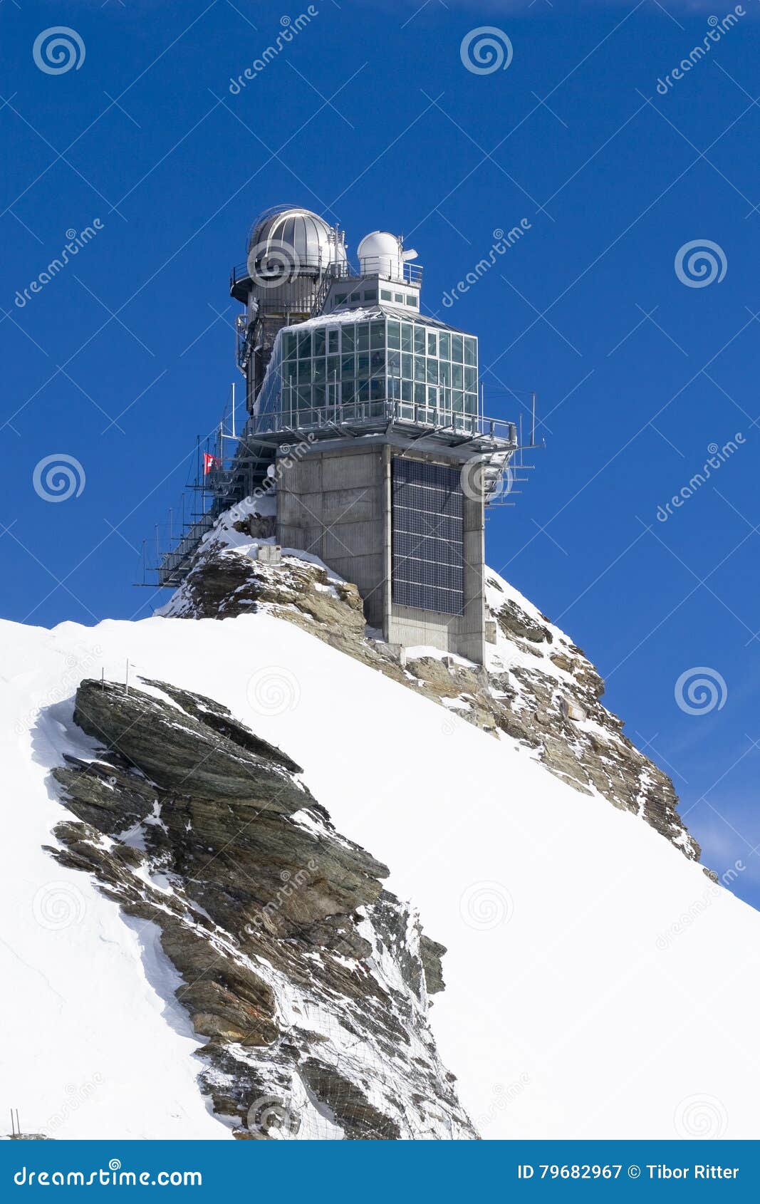 Sphinx Observatory stock image. Image of mountain, glacier - 79682967