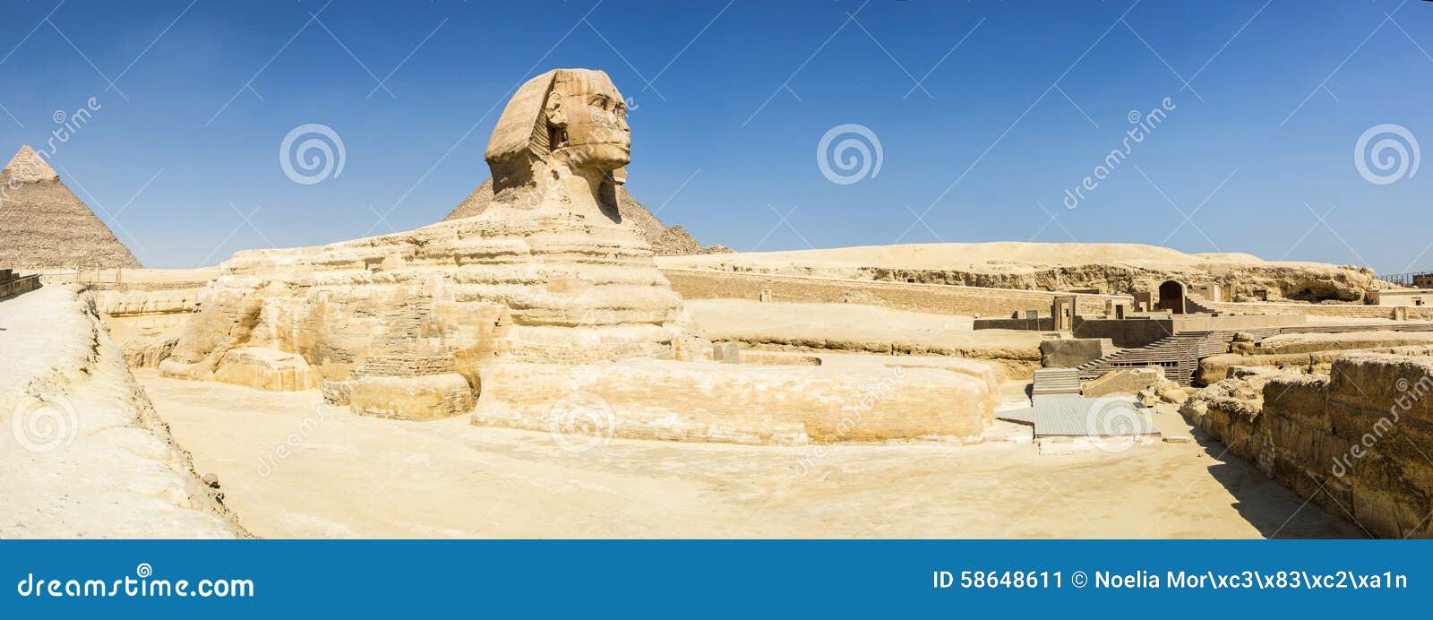 Sphinx panorama stock image. Image of civilization, culture - 58648611
