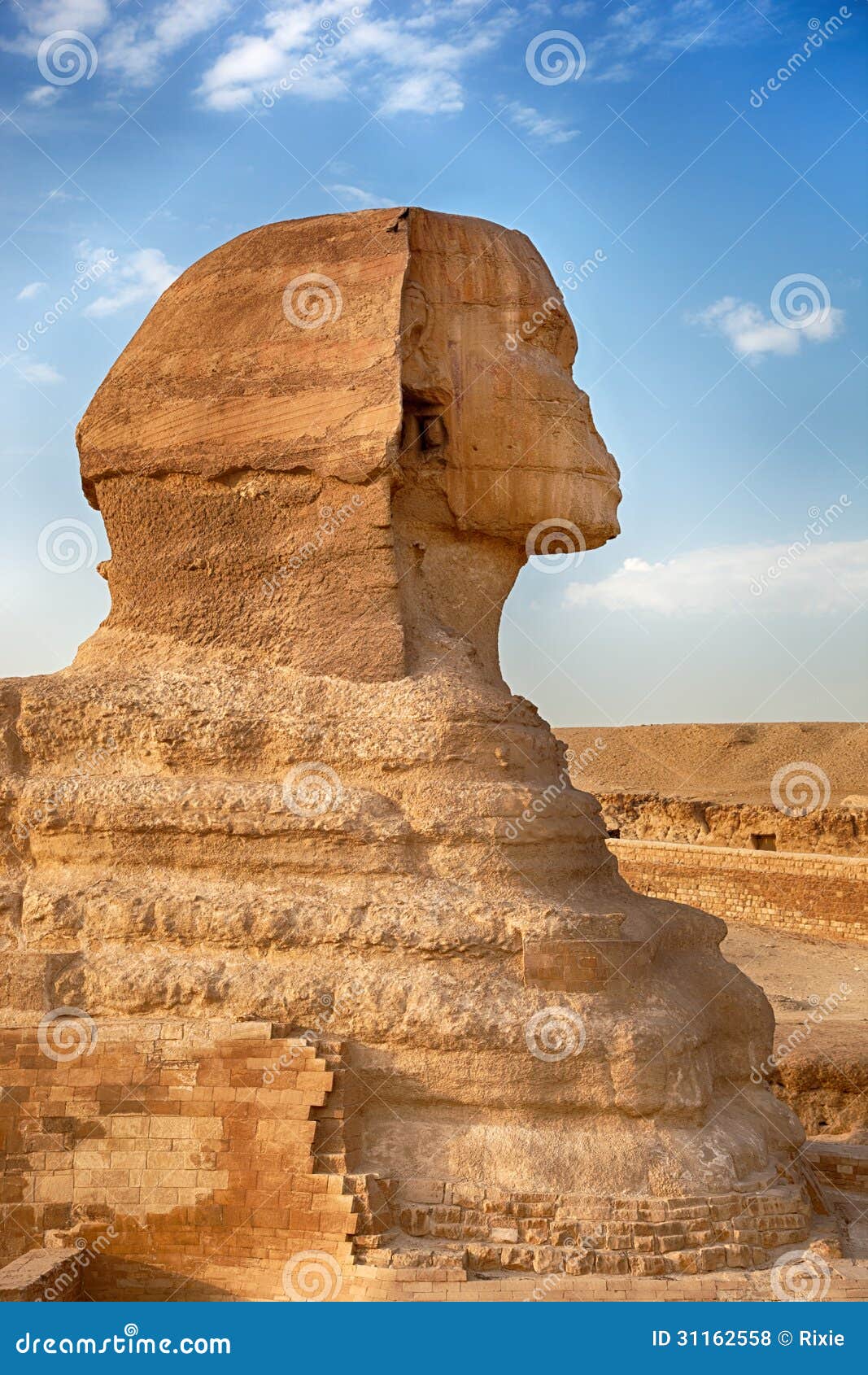 Sphinx profile stock photo. Image of desert, face, architecture - 31162558