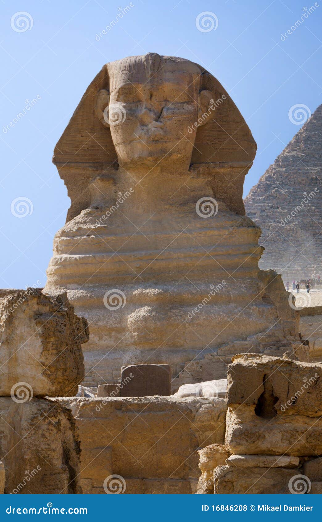 Sphinx and Pyramid stock photo. Image of egypt, african - 16846208