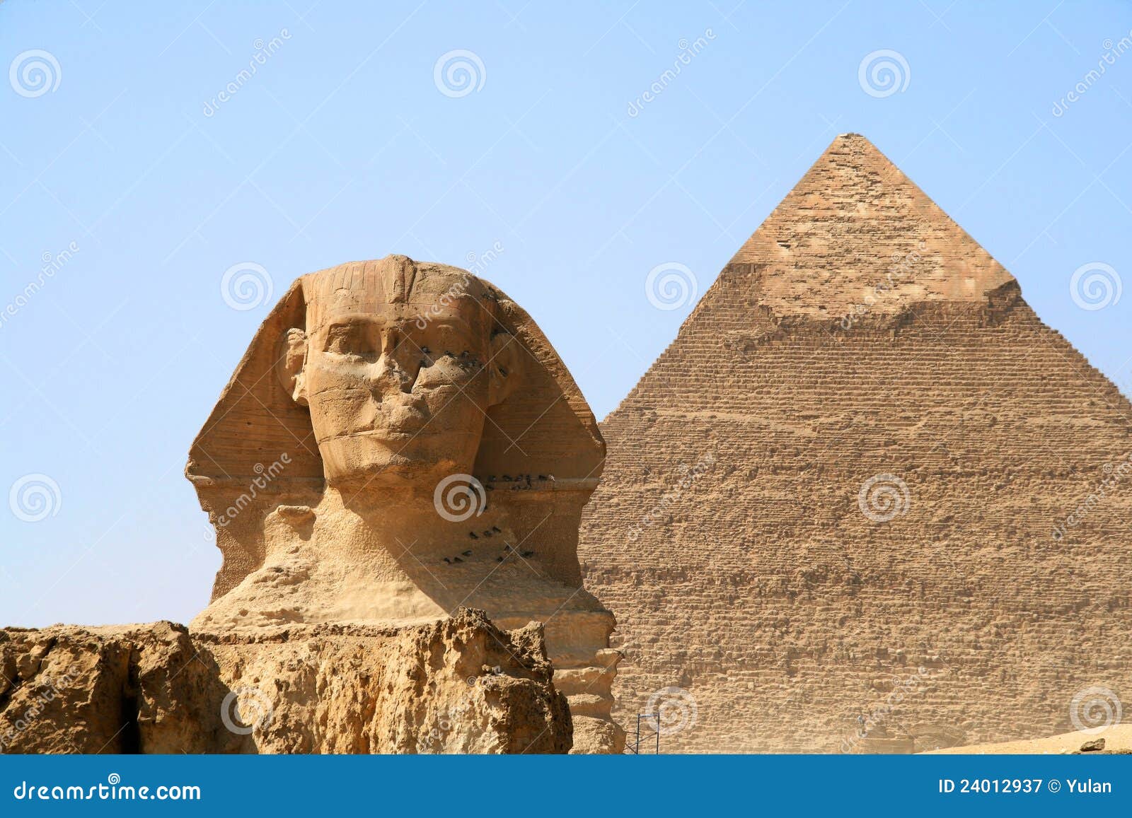 Sphinx & Pyramid Of Egypt Royalty-Free Stock Photography ...