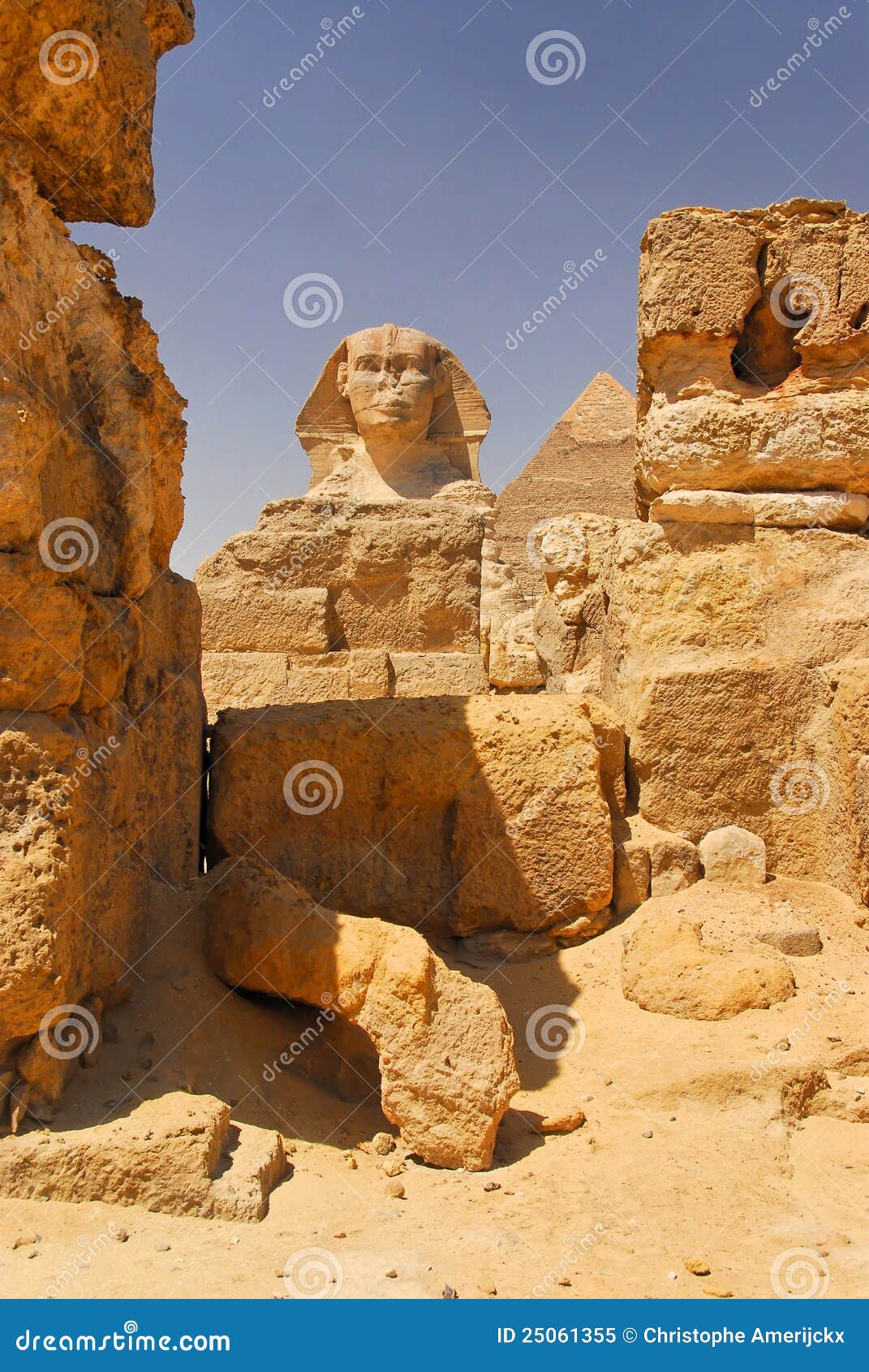 Sphinx and pyramid stock image. Image of king, civilisation - 25061355
