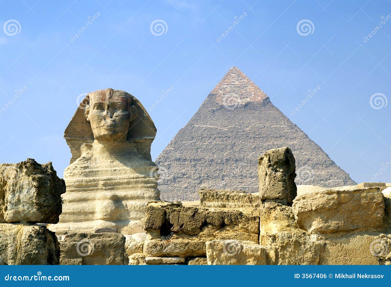 Sphinx And Pyramid Royalty-Free Stock Image | CartoonDealer.com #3567406