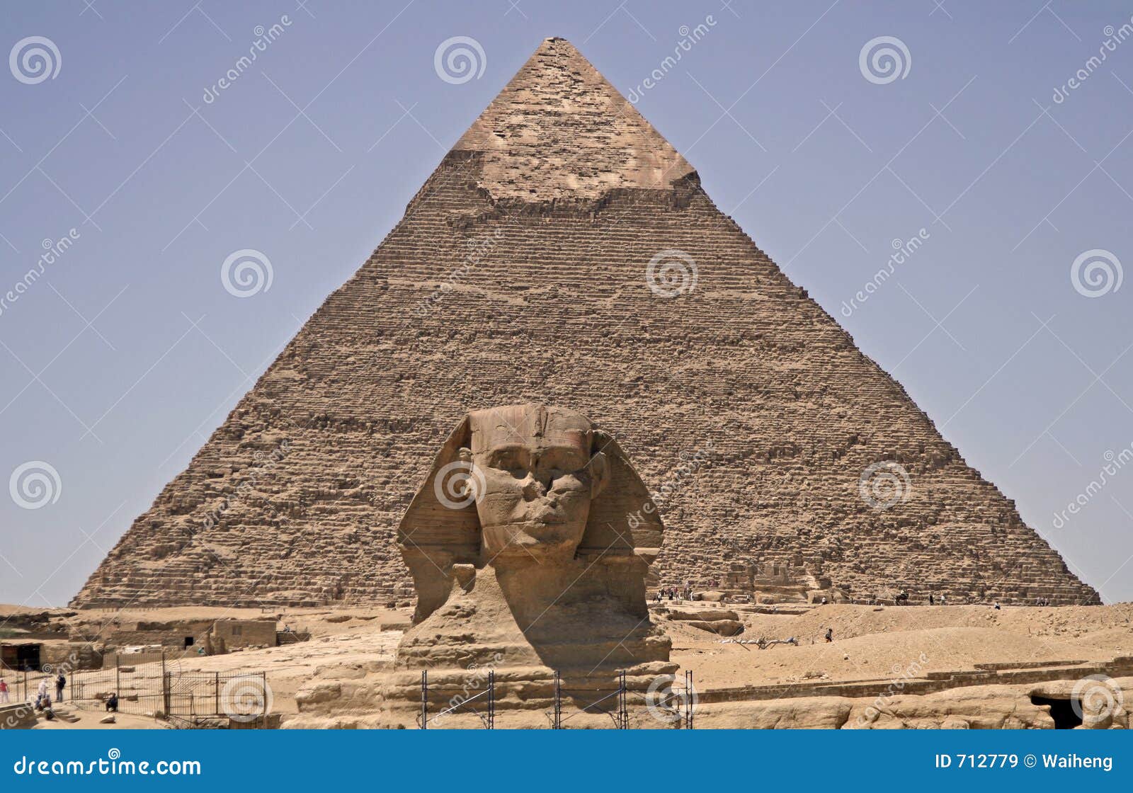 Sphinx and Pyramid stock image. Image of monument, guardian - 712779