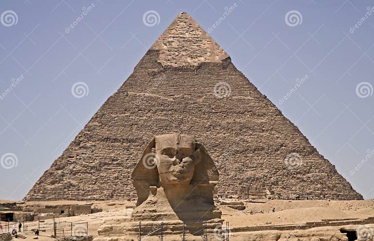 Sphinx and Pyramid stock image. Image of monument, guardian - 712779