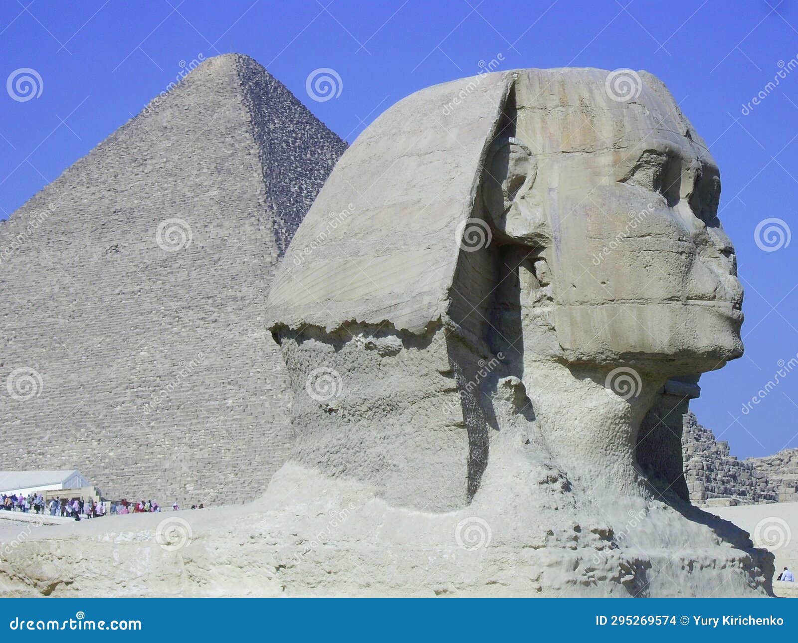 Sphinx and Pyramid. Ancient Egypt Stock Photo - Image of giza, cheops ...