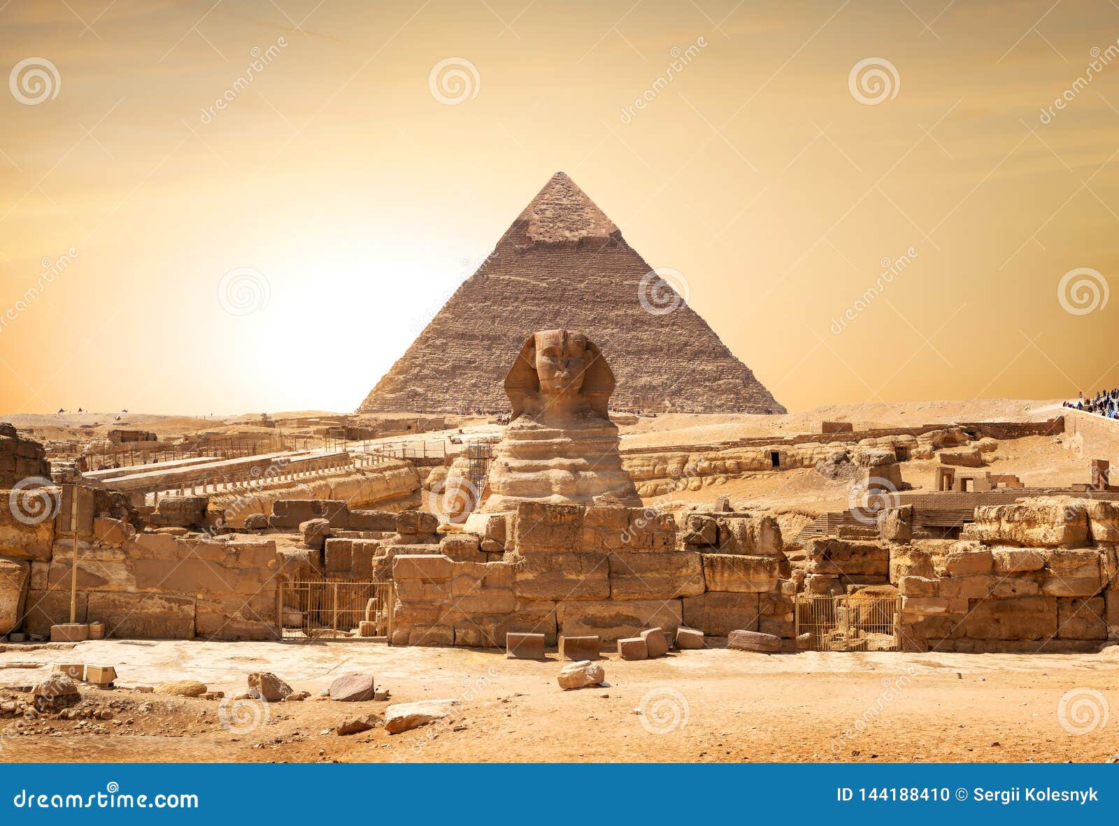 Sphinx And Pyramid Royalty-Free Stock Image | CartoonDealer.com #144188410